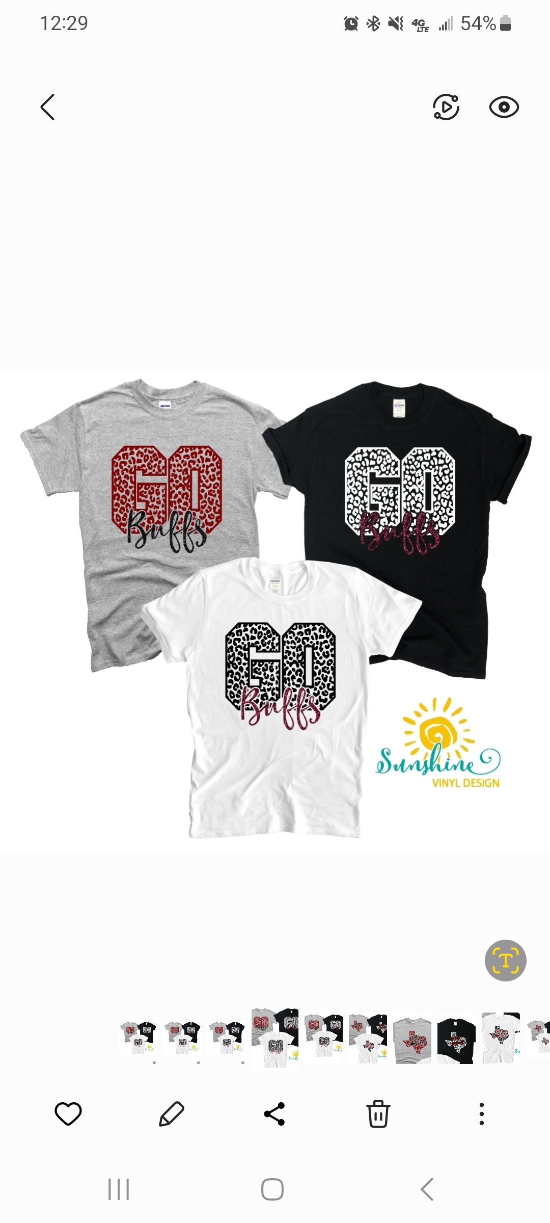 West Texas A&M Buffs Tshirt L WTAMU Go Buffs L Leopard and Glitter ...