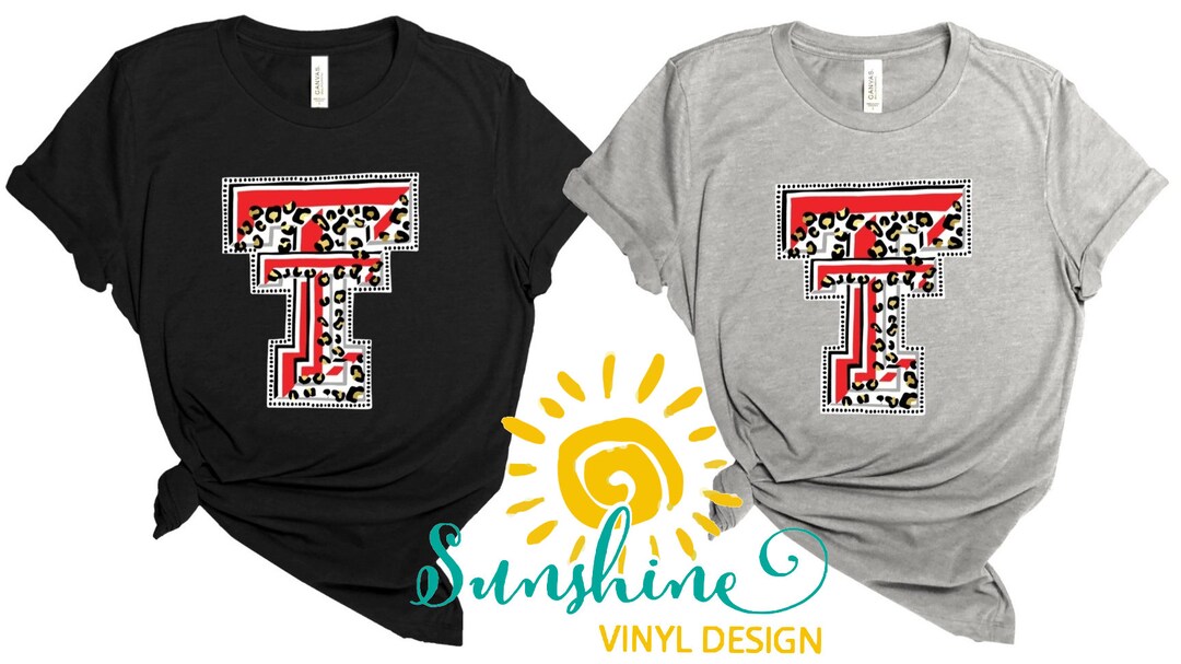 Texas Tech Leopard Print T-shirt Texas Tech Red Raiders - Etsy