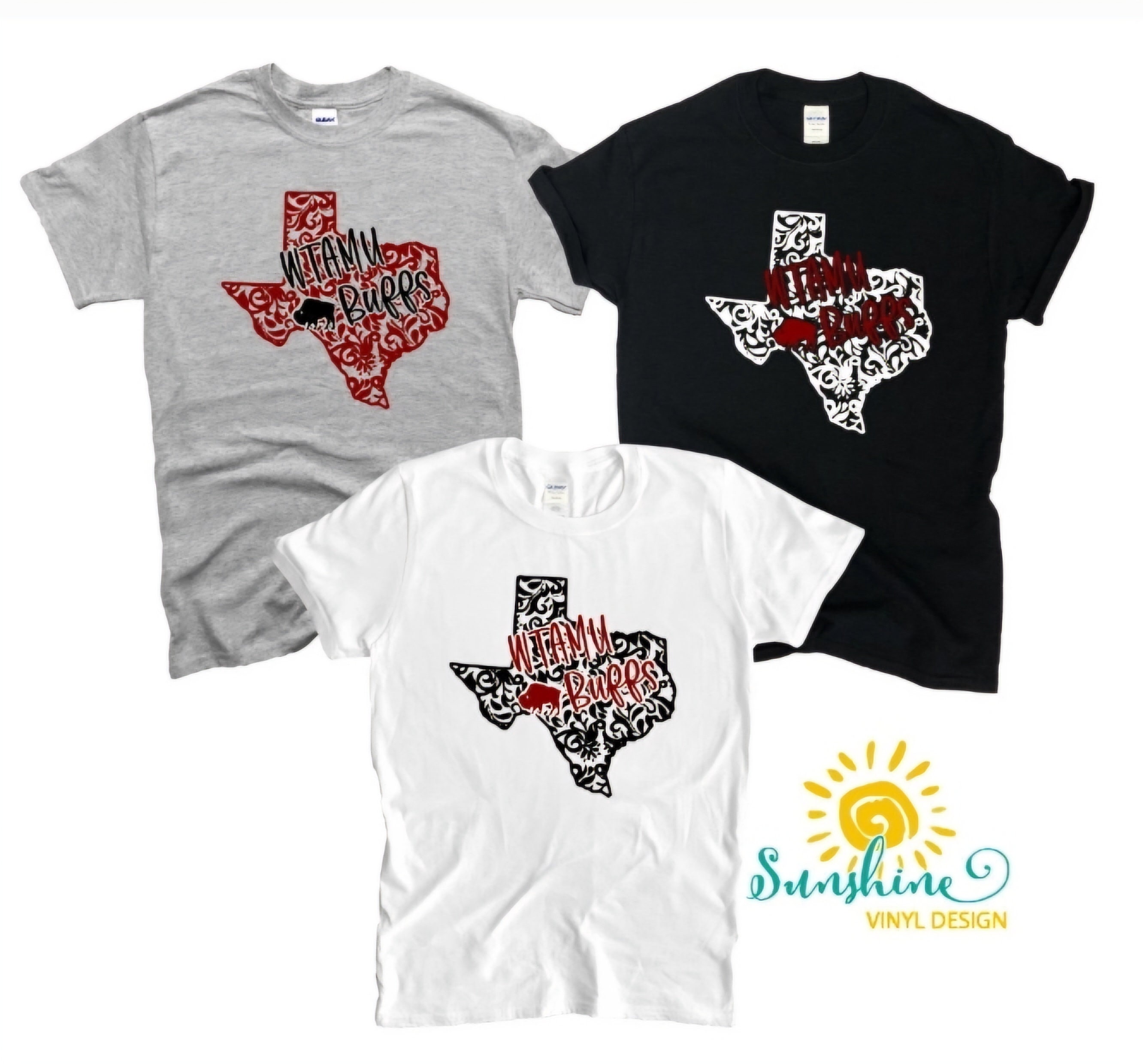 West Texas A&M Buffs Tshirt L WTAMU Buffaloes L Texas Mandala - Etsy