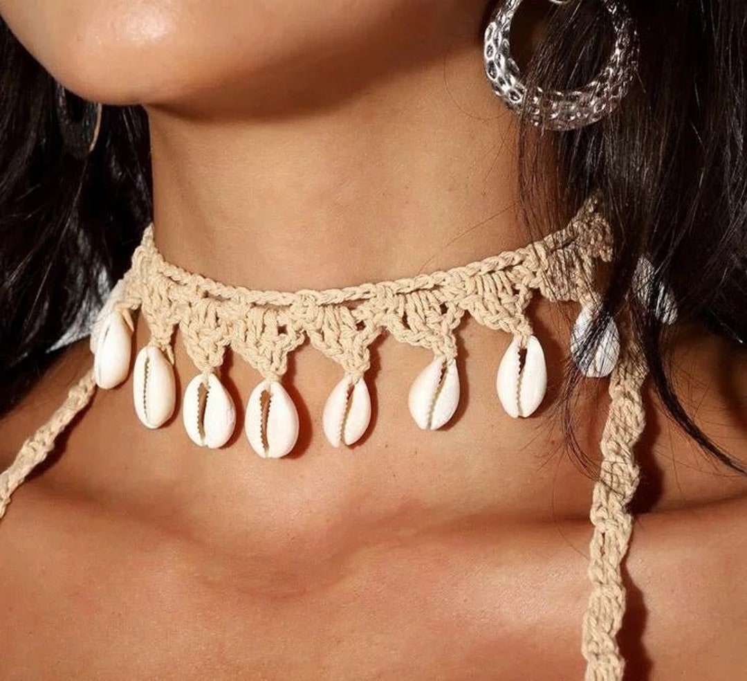 Shell Crochet Choker - Etsy