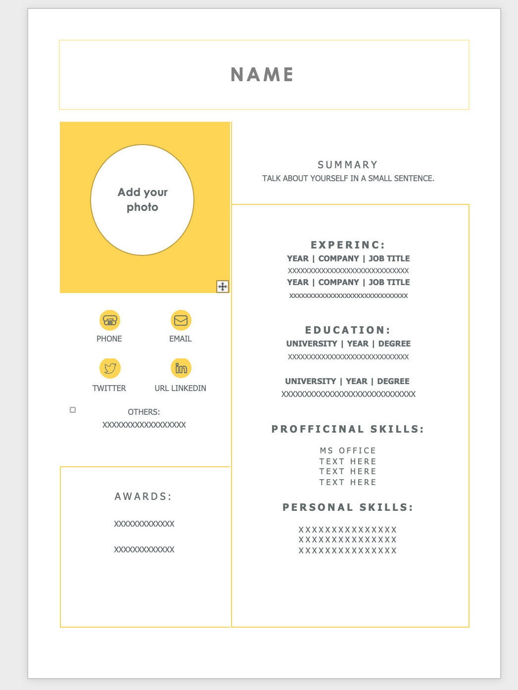 Ready Printable Cv - Etsy