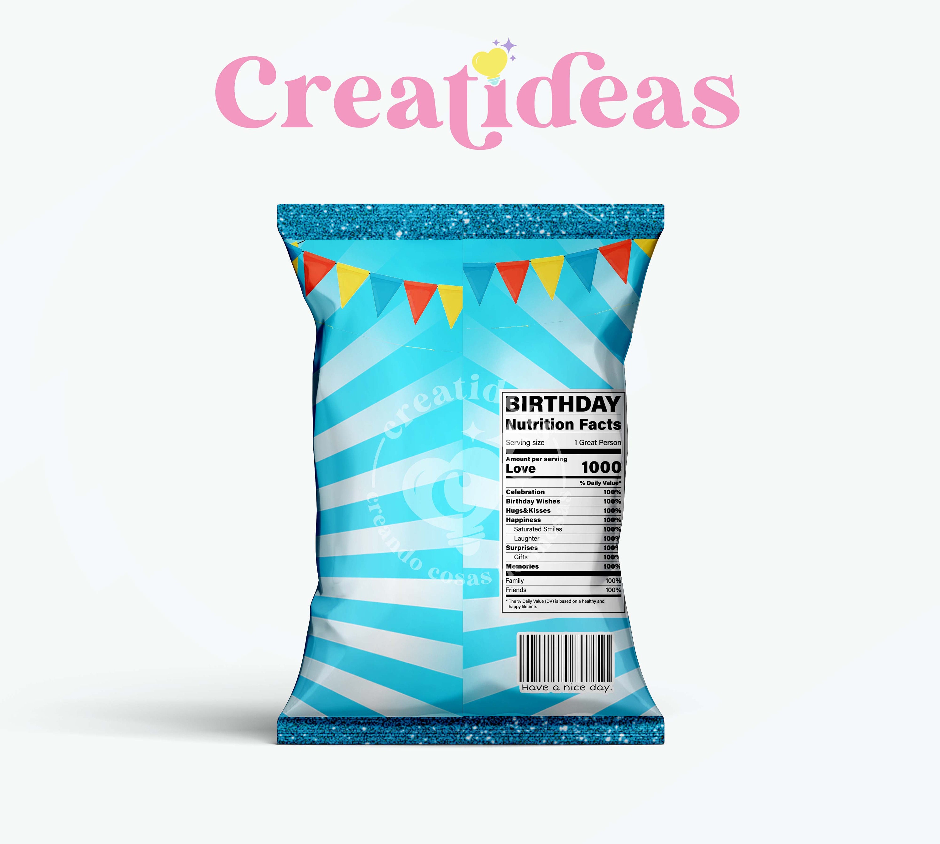 Pocoyo Chipbag PDF JPG PNG, Pocoyo Birthday Chip Bag, Chip Bag, Potato ...