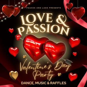 Valentine Day Invitation Flyer Love & Passion Theme Dance, Raffles and ...