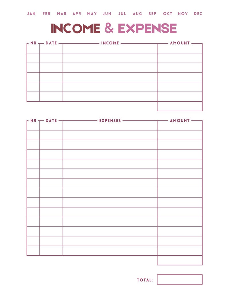 Monthly Budget Planner Printable | Income & Expense Tracker | Editable ...