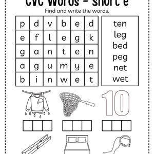 CVC Words Worksheets Phonics Activities | Kindergarten First Grade ...