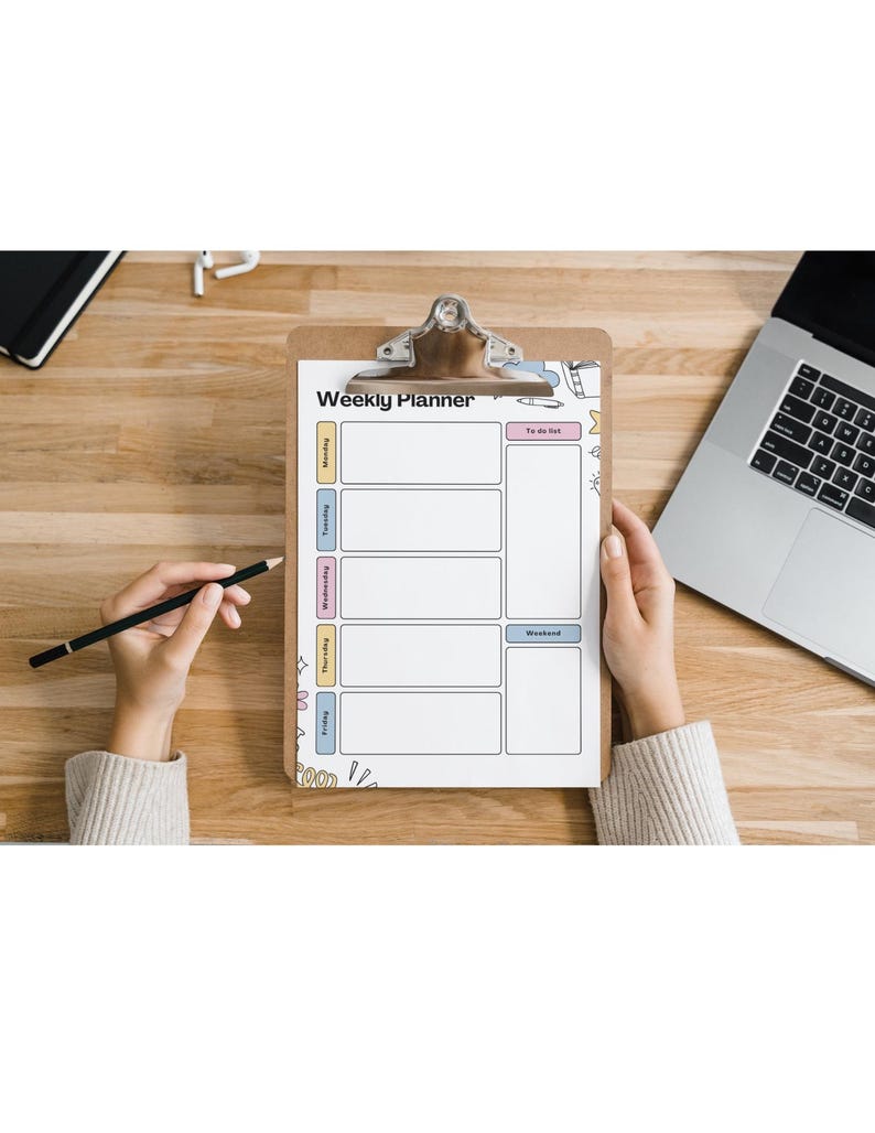 Pastel Doodle Weekly Lesson Planner: Editable Teacher Template ...