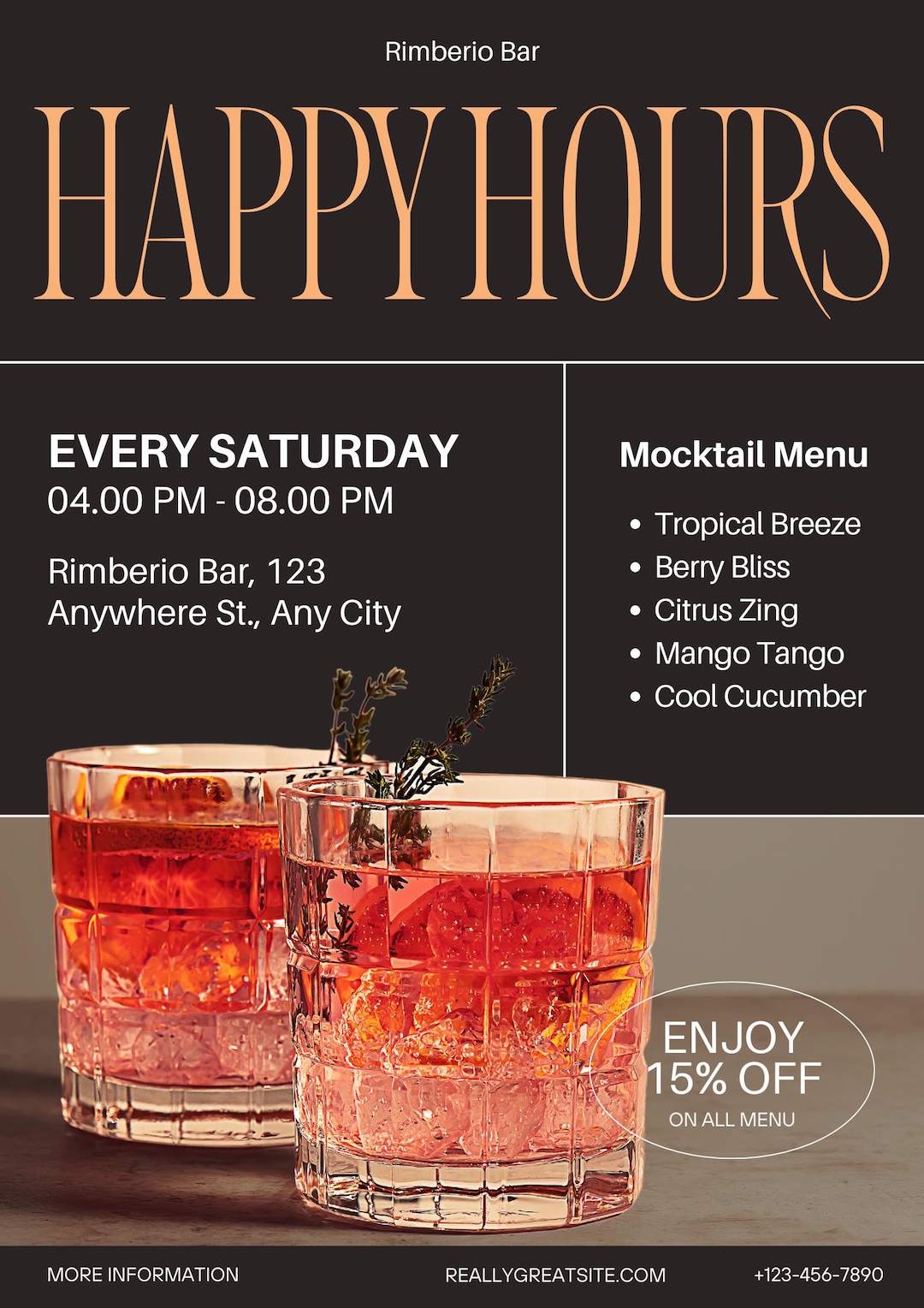 Customizable Happy Hour Sign 16 X 23 Inch Personalize Bar's Happy Hour ...