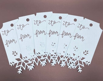 Snowflake Gift Tag | Etsy