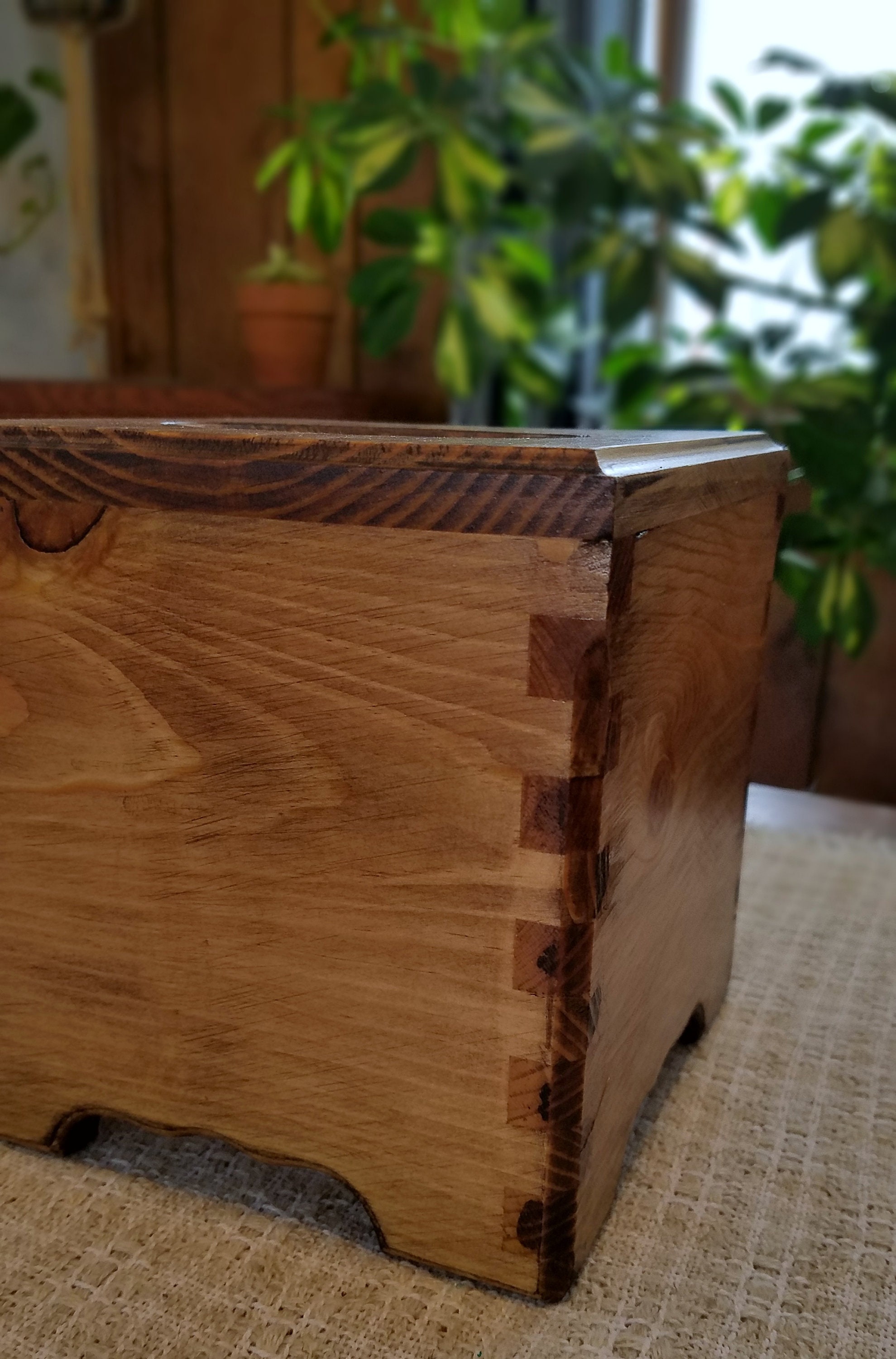 Wooden Tissue Box Cover - Handcrafted - Square Tissue Box - Woodwork ...