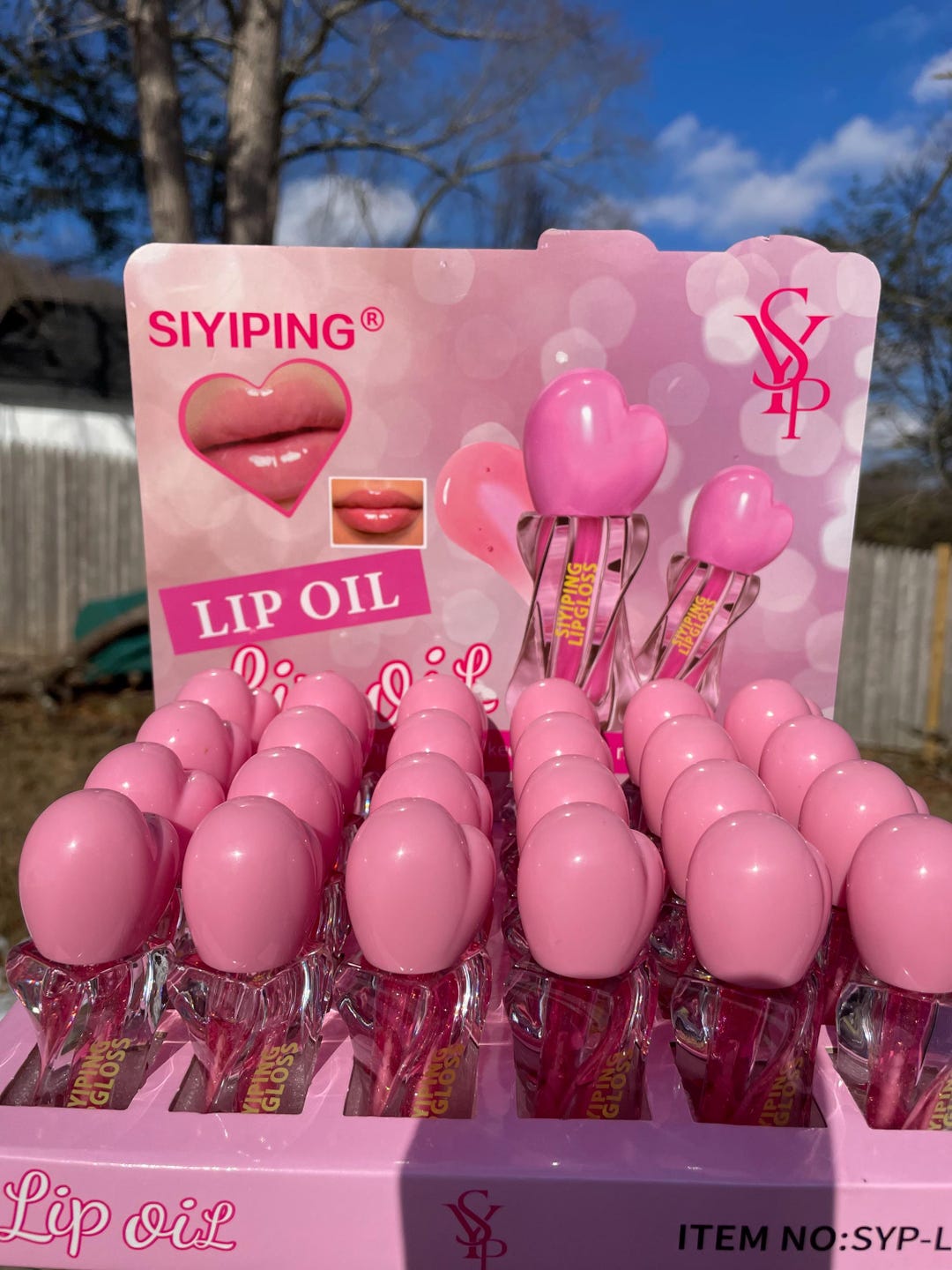 Cute Pink Heart Lip Oil - Etsy