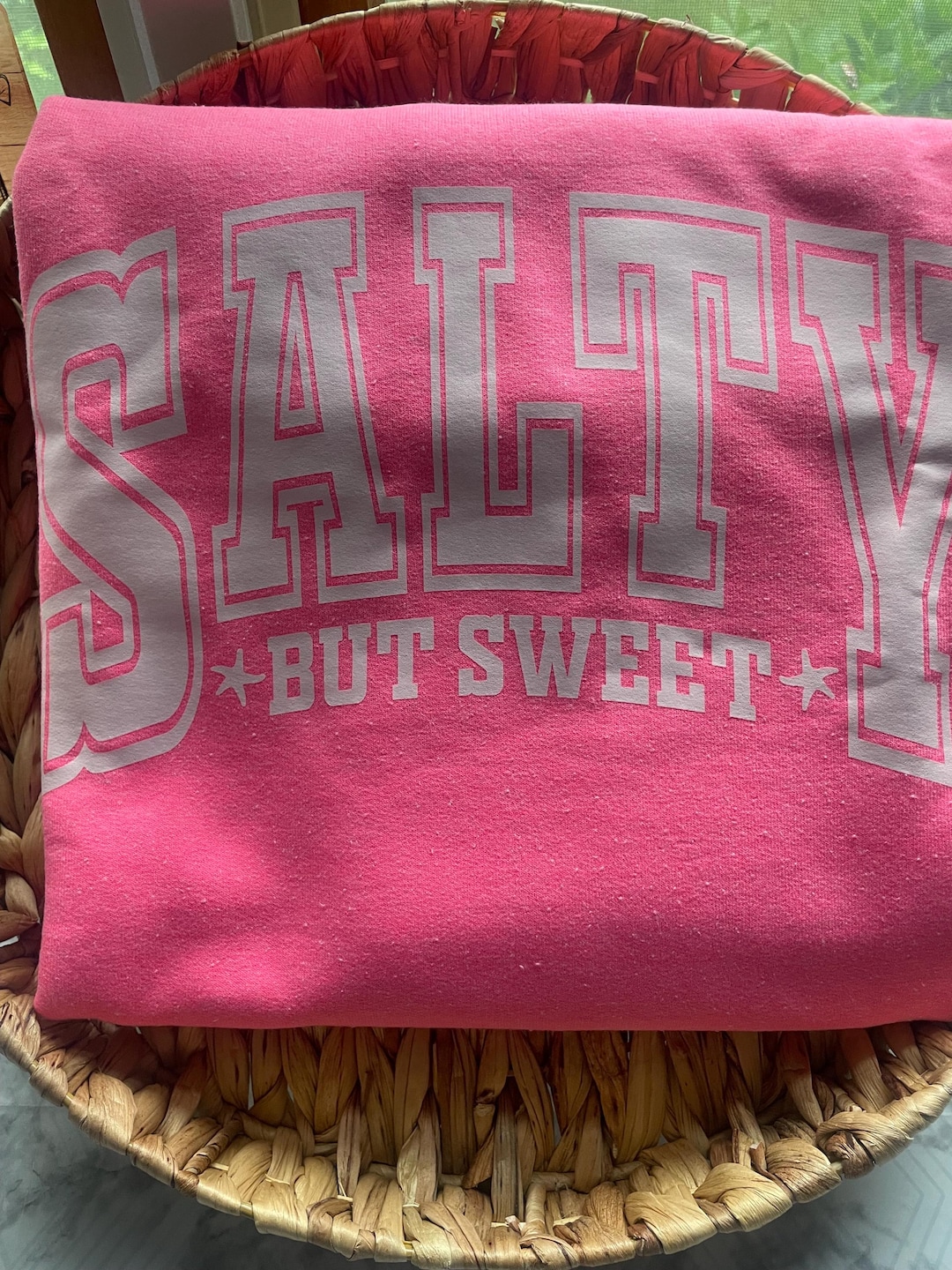 Salty but Sweet Safety Pink Sweatshirt - Etsy