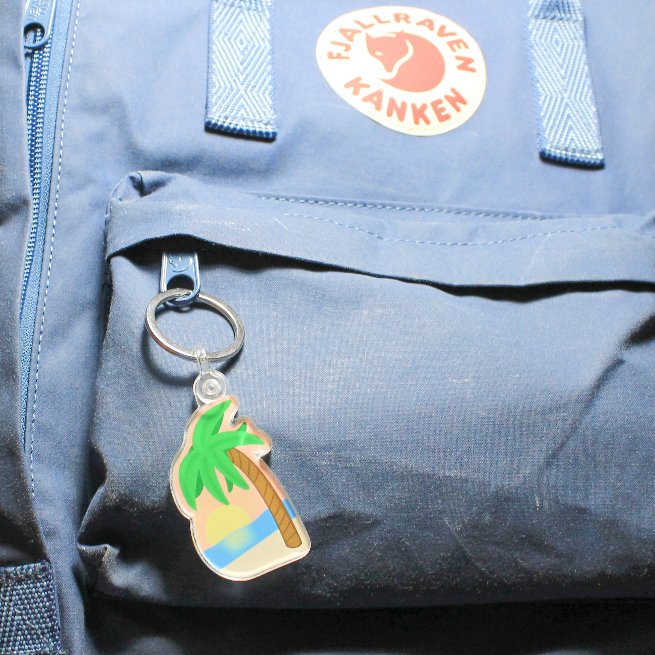 Sunset Palm Tree Acrylic Keychain Beach Tropical Vacation | Etsy