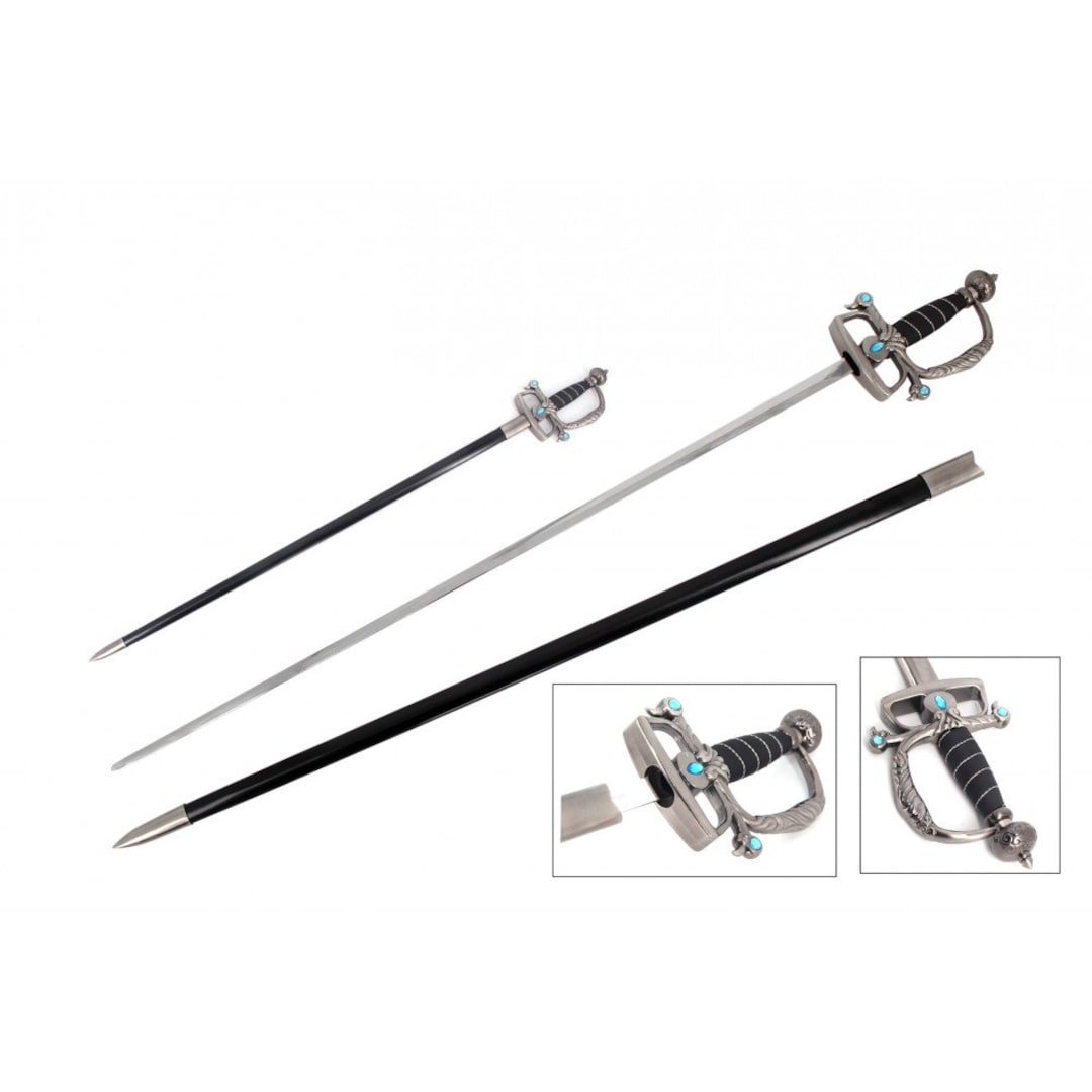 Custom 46" Renaissance Rapier Fencing Sword With Swept Hilt Guard Brand ...
