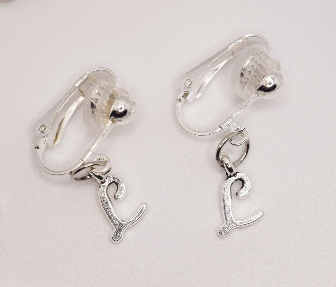 Pendientes de clip con letras, pendientes de clip, clips para las ...