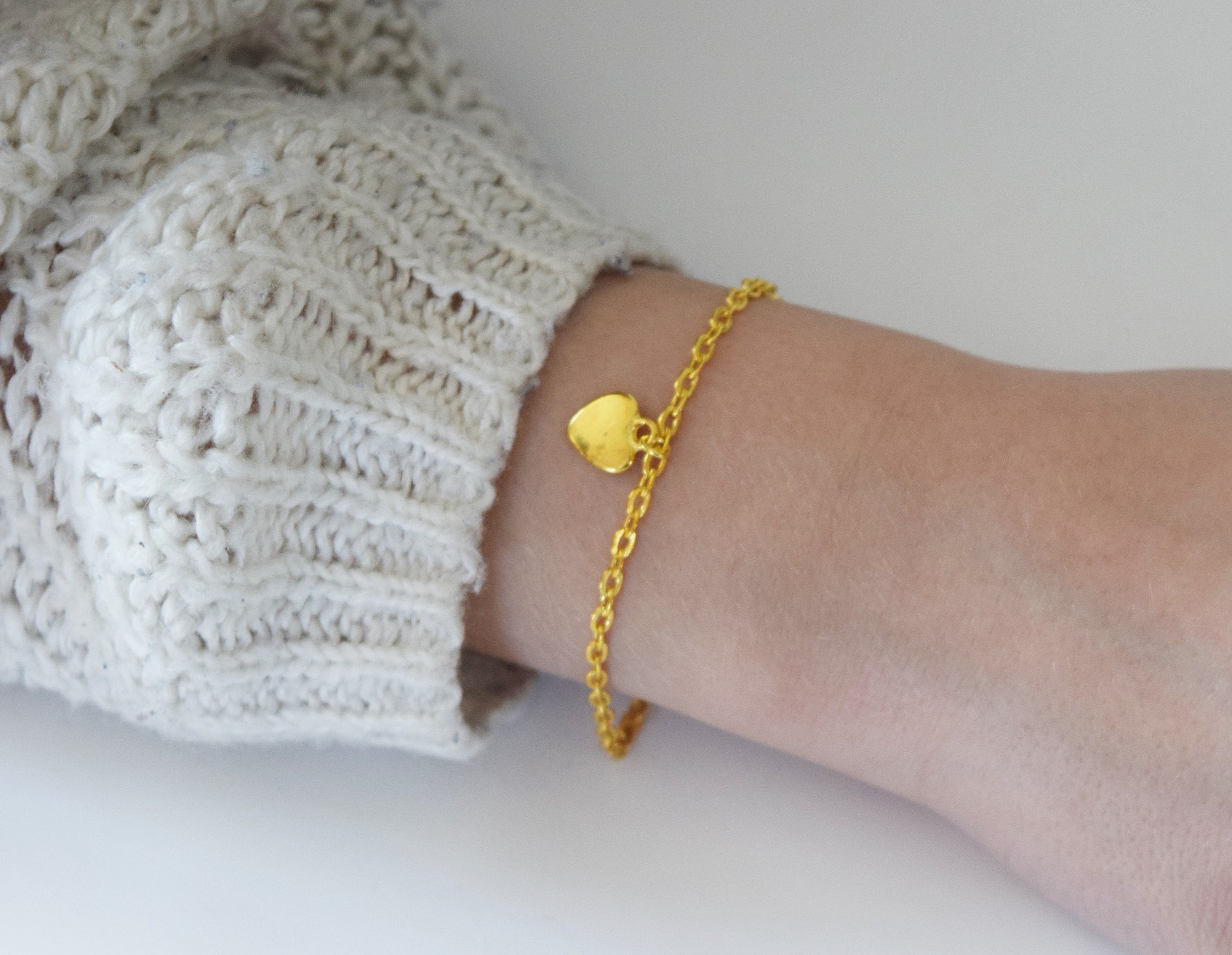 Verwunderlich Goldenes Armband Mit Herz Bilder