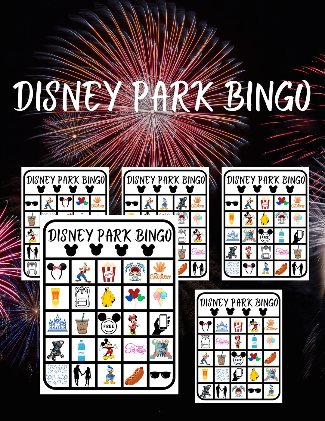 Mickey Mouse Park Bingo - Etsy