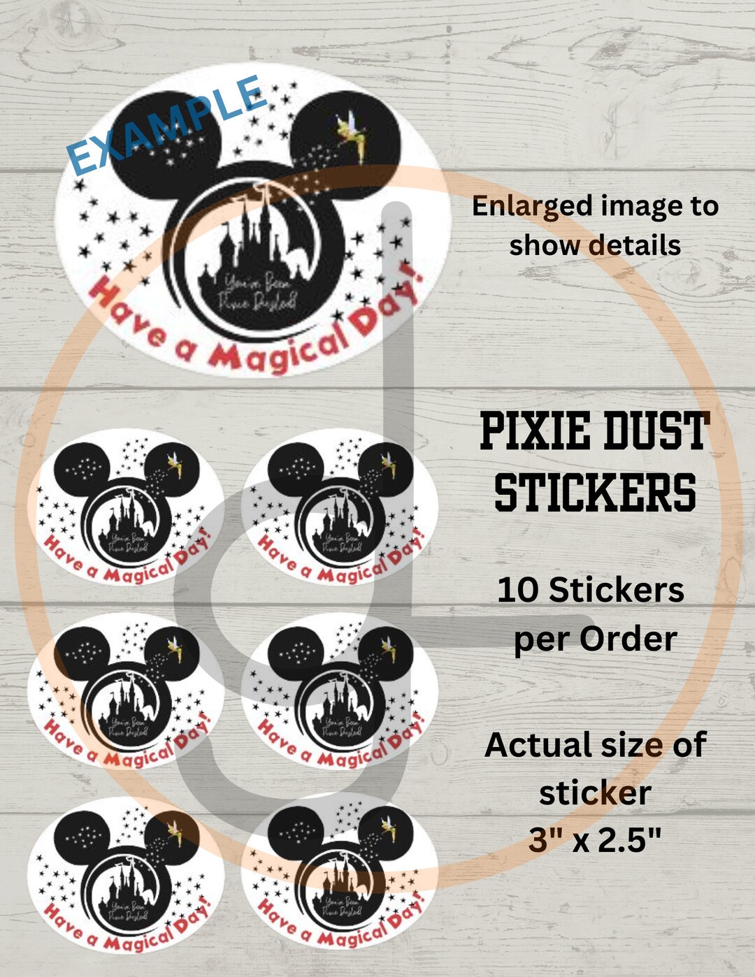 Pixie Dust Stickers Mouse With Castle - Etsy