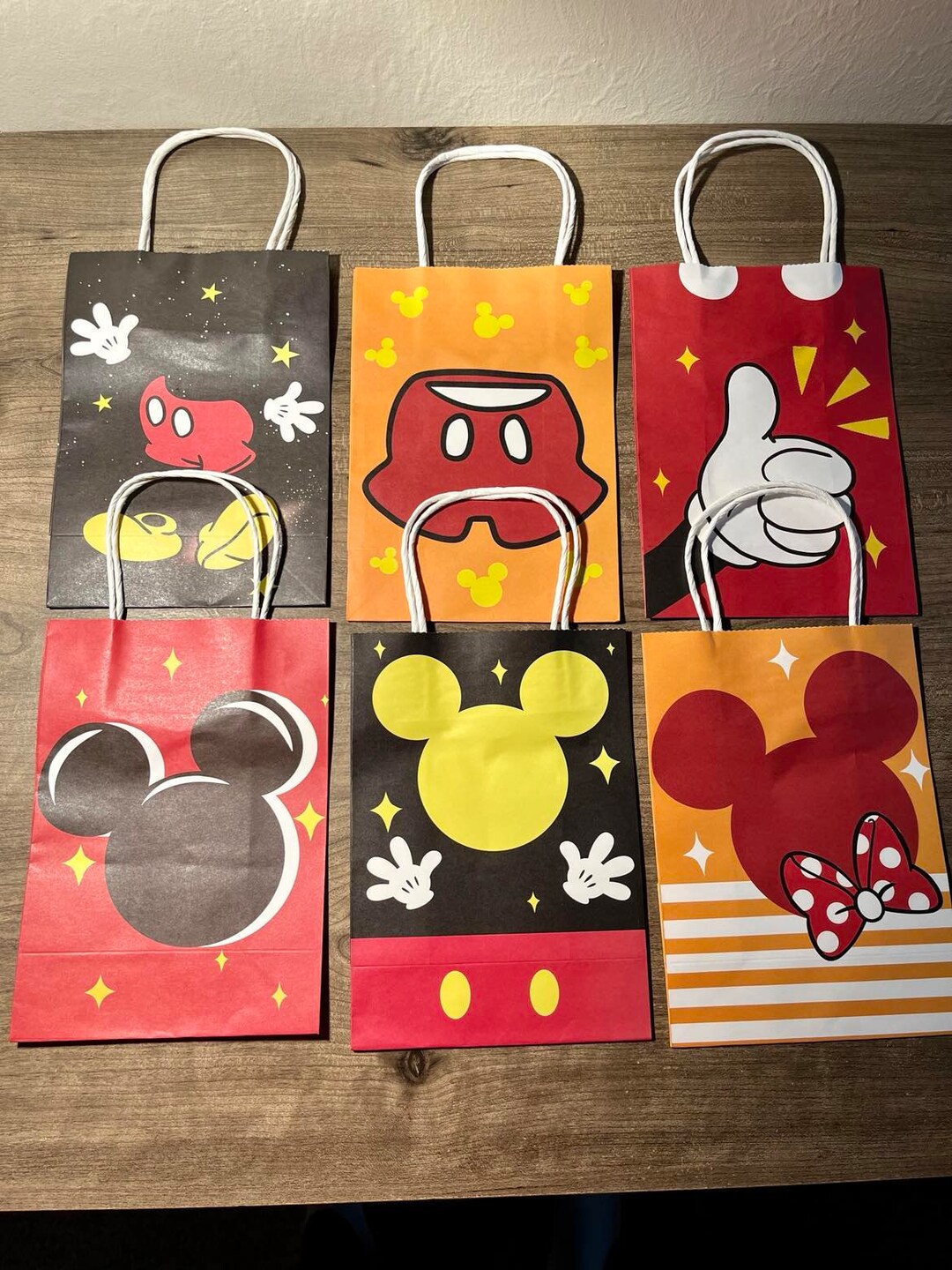Disney Mickey Mouse Themed Gift Bags - Etsy