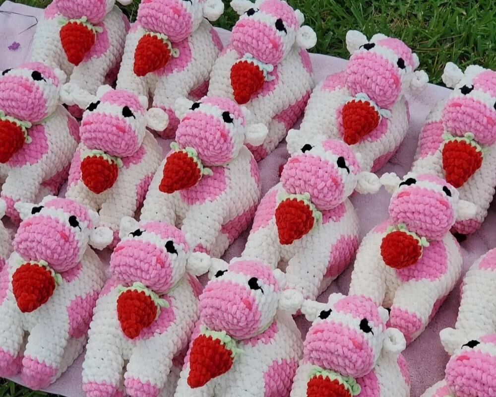 PDF PATTERN: Crochet Strawberry Cow Pattern Diy Digital | Etsy Australia