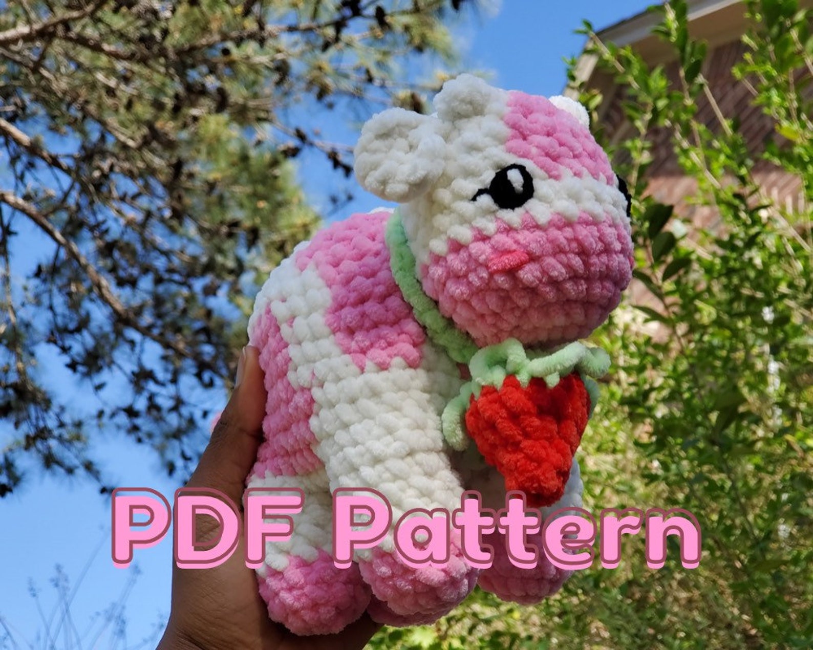 PDF PATTERN: Crochet Strawberry Cow Pattern - Etsy