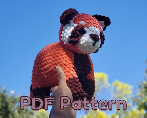 PDF PATTERN: Crochet Red Panda Plushie Pattern How to Easy | Etsy