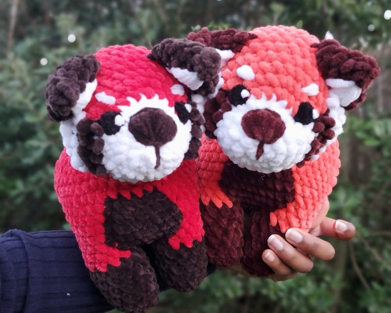 PDF PATTERN: Crochet Red Panda Plushie Pattern How to Easy | Etsy