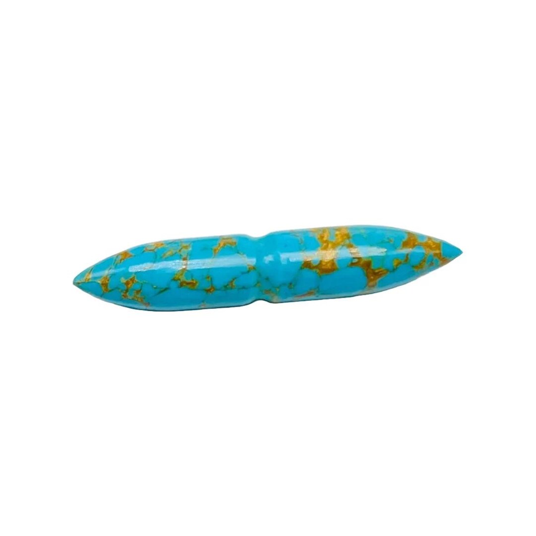 Turquoise Tribal Septum Spike Tusk Piercing With Gold Veins | Unique ...