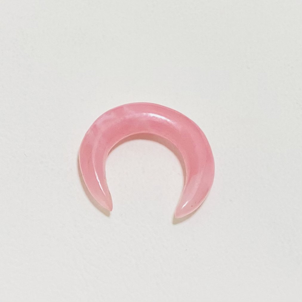 Organic Pink Stone Pinchers Septum Tusk Handmde Gauges - Etsy