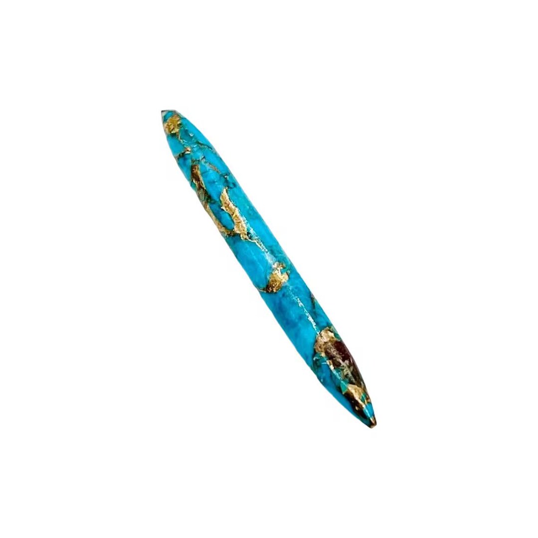 Handmade Natural American Turquoise Gold Vein Septum Spike Piercing ...