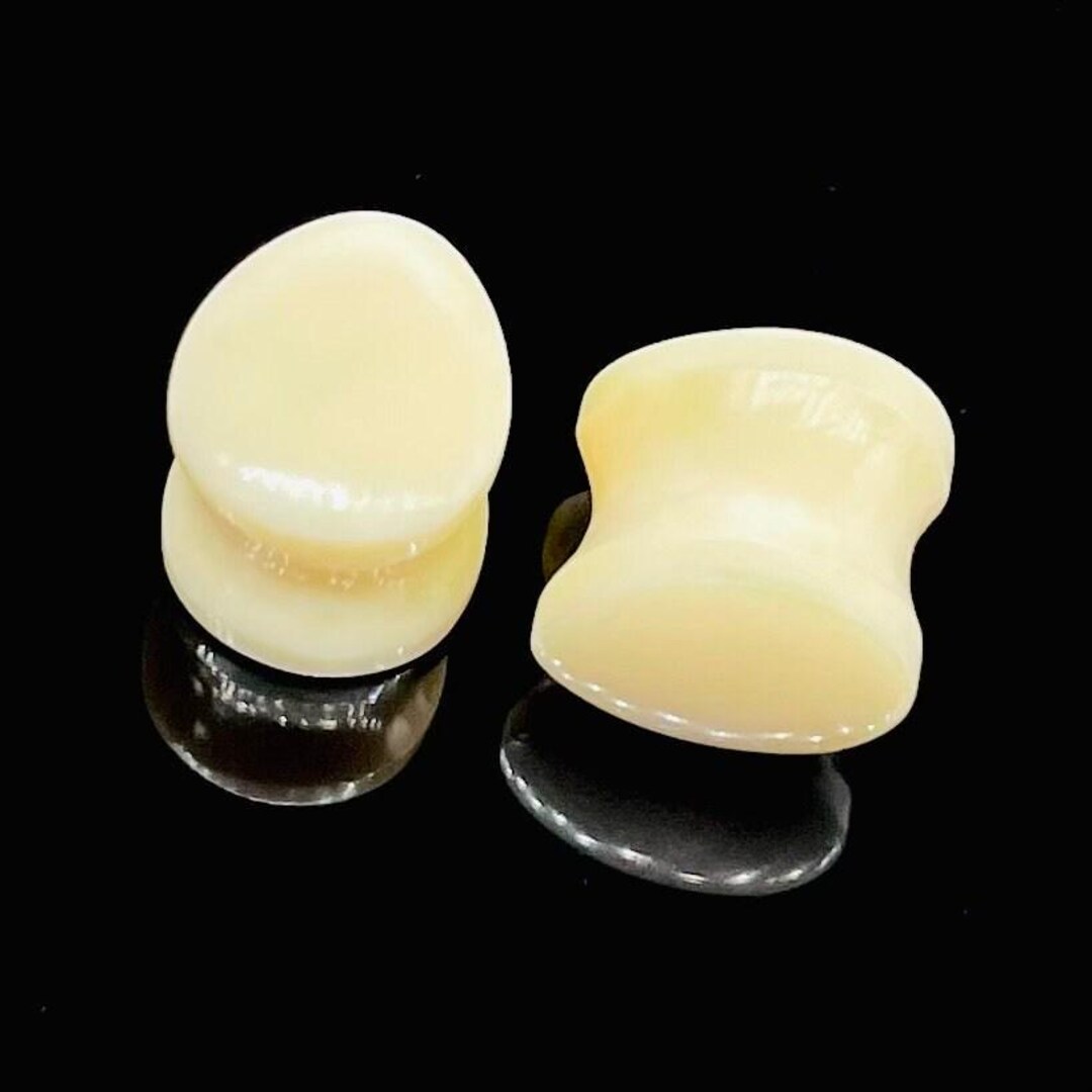 Synthetic Buffalo Horn Ear Plugs, Double Flared Gauges, Handcrafted ...
