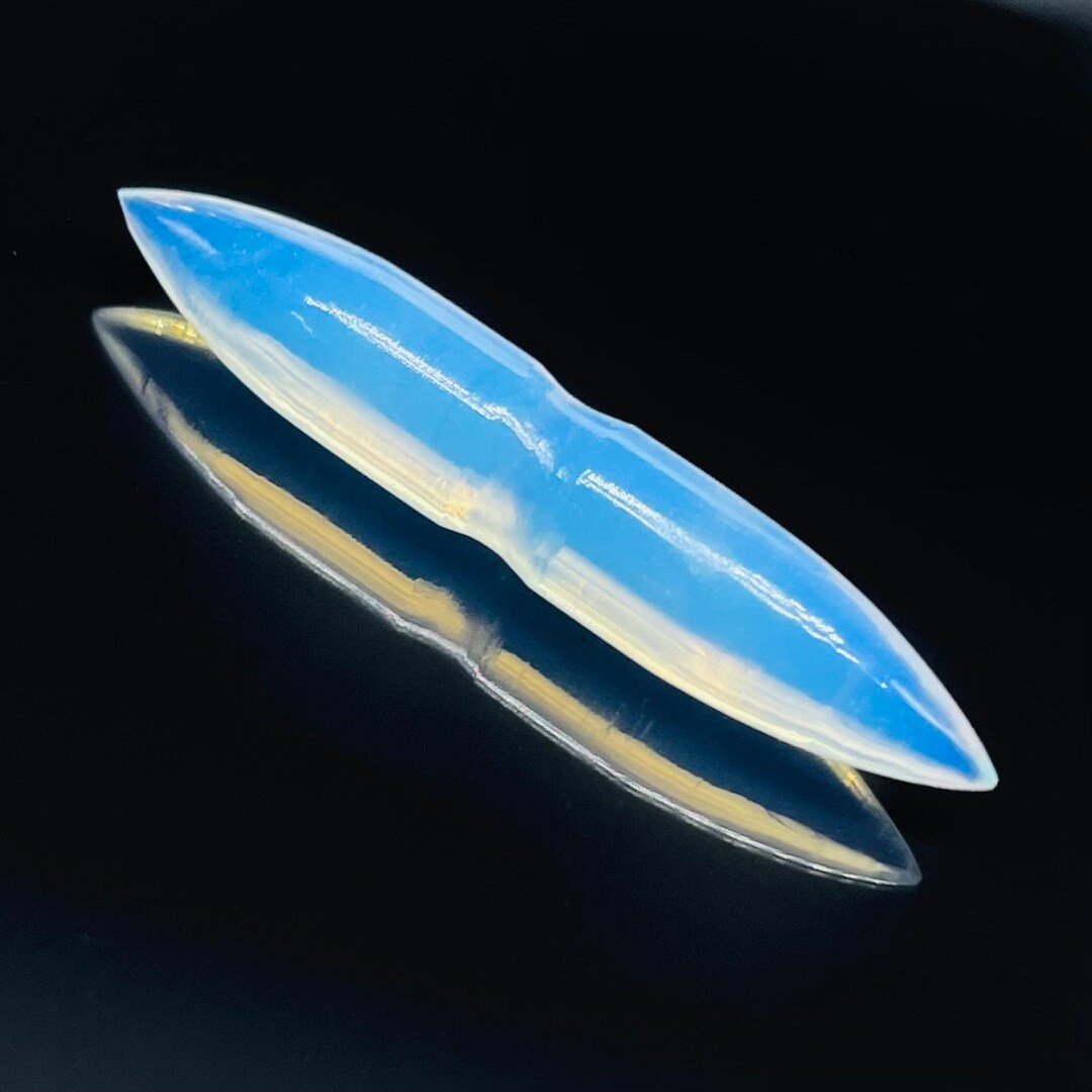 Fire Opalite ROUND NOTCH TUSK, Tribal Septum, Nose Pincher, Organic ...