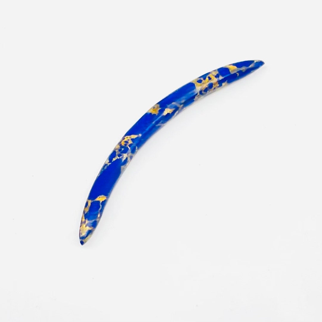Lapis Lazuli Stone CURVED SEPTUM TUSK, Tribal Septum, Nose Pincher ...