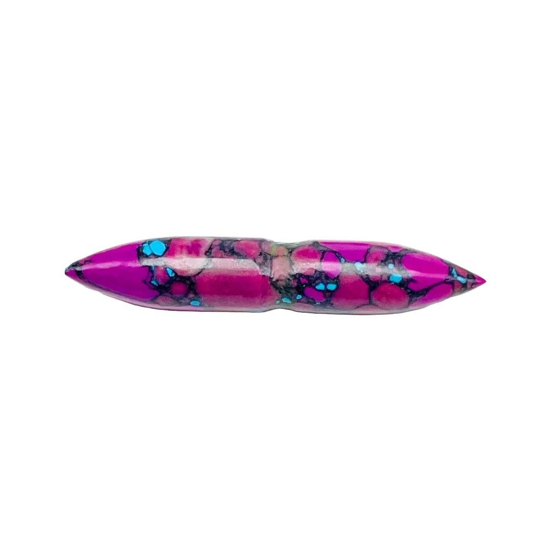 Vibrant Purple Tribal Septum Spike Tusk Piercing With Turquoise Veins ...