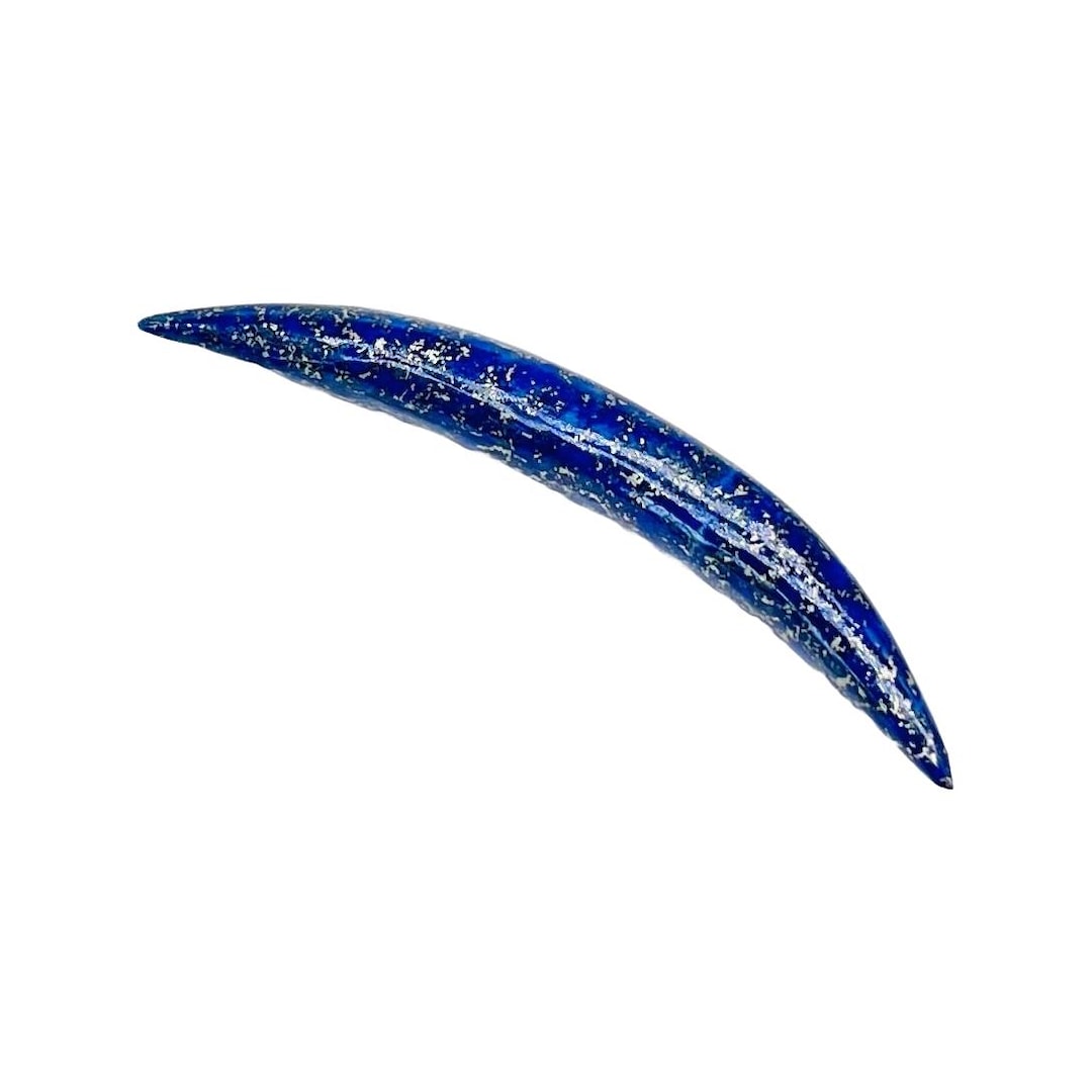 Handcrafted Lapis Curved Septum Tusk Spike, Unique Body Jewelry for ...