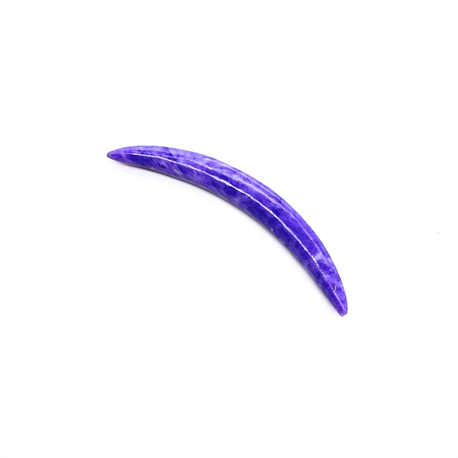 Violet Charoite Stone CURVED SEPTUM TUSK Tribal Septum Nose - Etsy