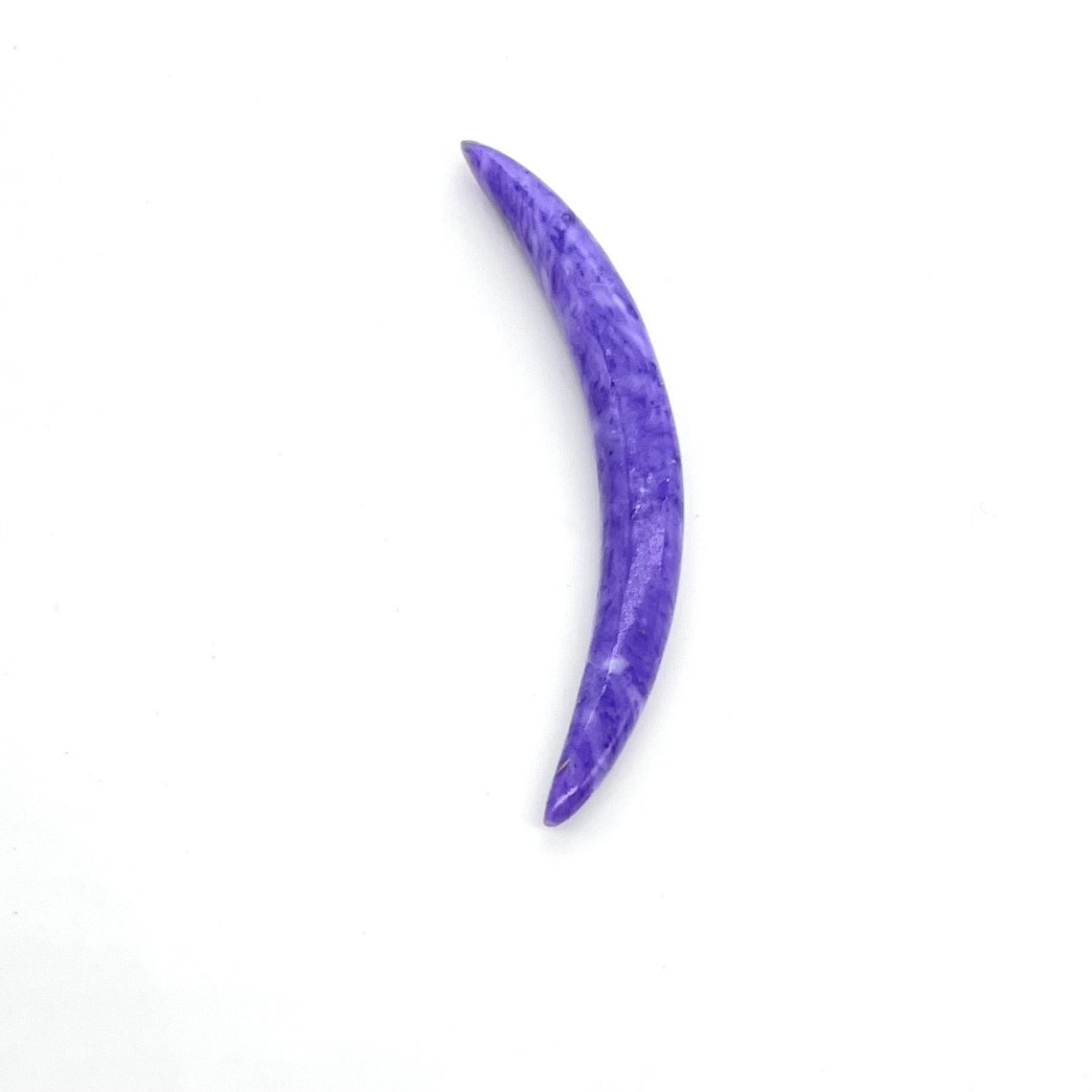 Violet Charoite Stone CURVED SEPTUM TUSK Tribal Septum Nose - Etsy