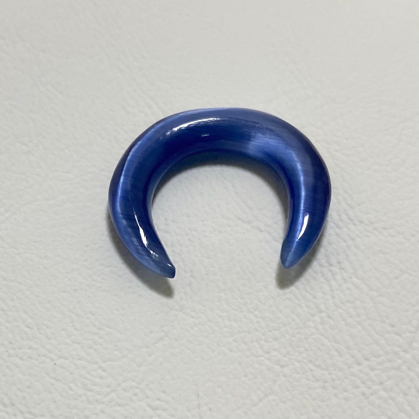 Blue Cat's Eye Glass Stone Pinchers Septum Tusk Handmde - Etsy