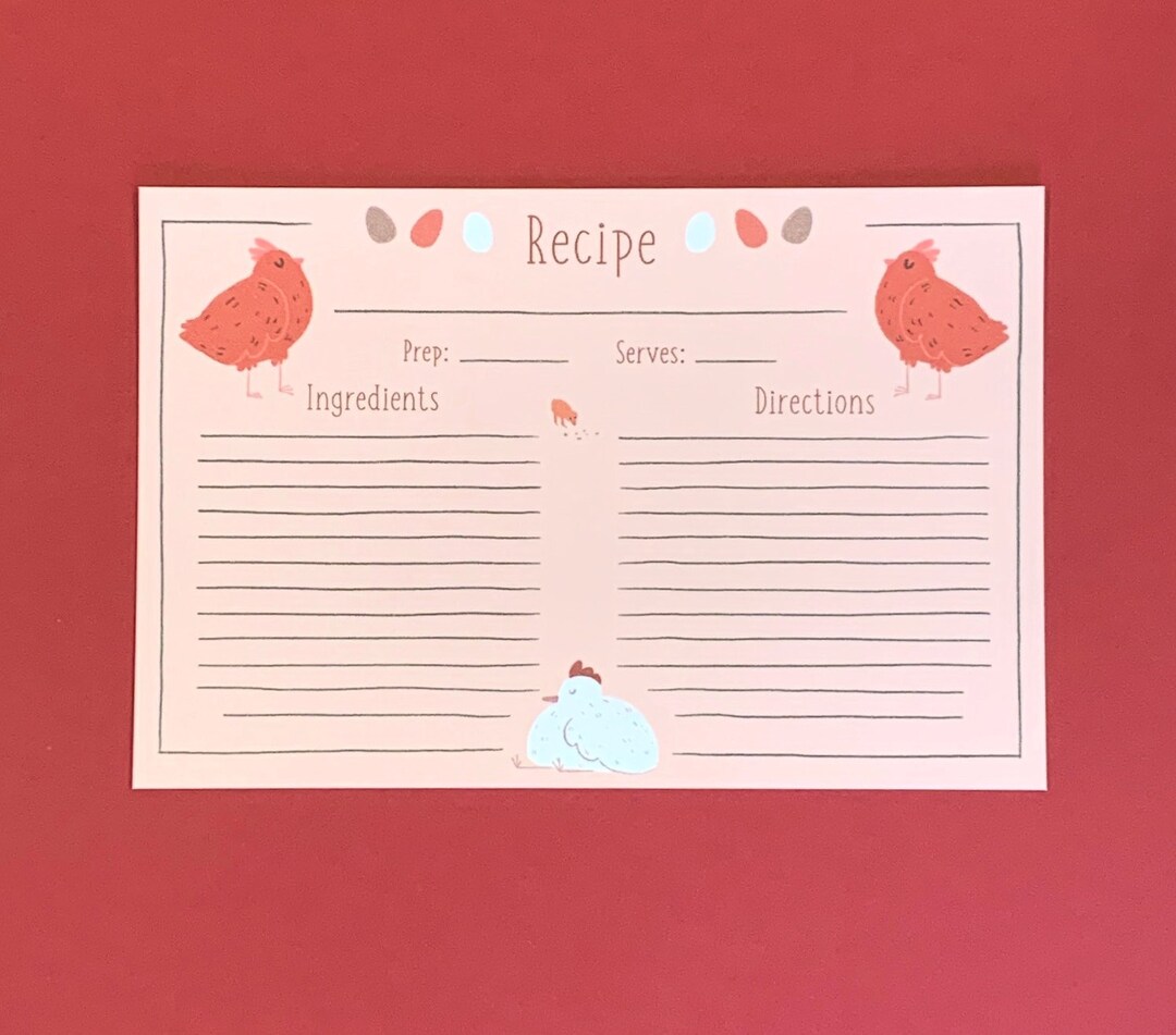 Recipe Cards - Etsy