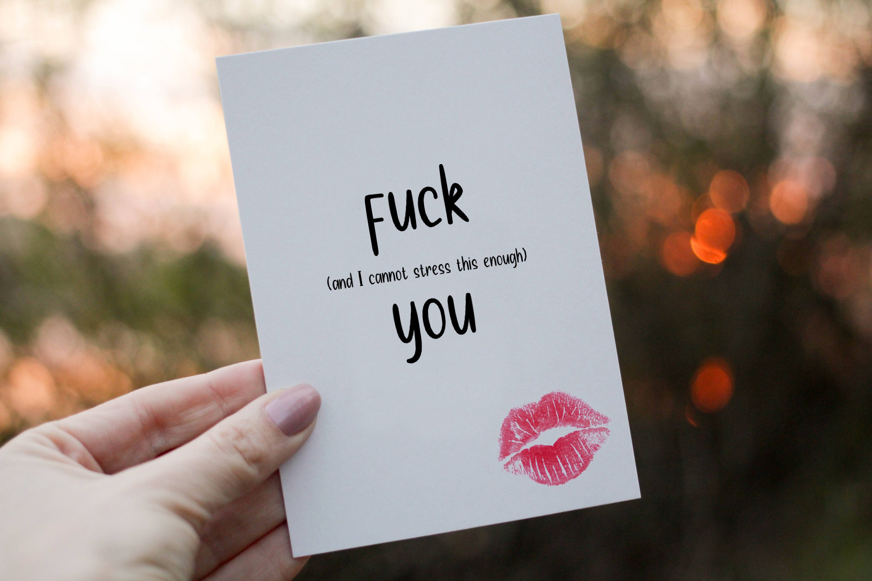Printable F You Greeting Card, Funny Insult Postcard, A7 Blank Greeting ...