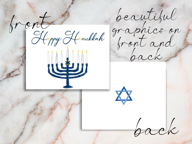 Printable Hanukkah Greeting Card, INSTANT DIGITAL DOWNLOAD, A2 Happy ...