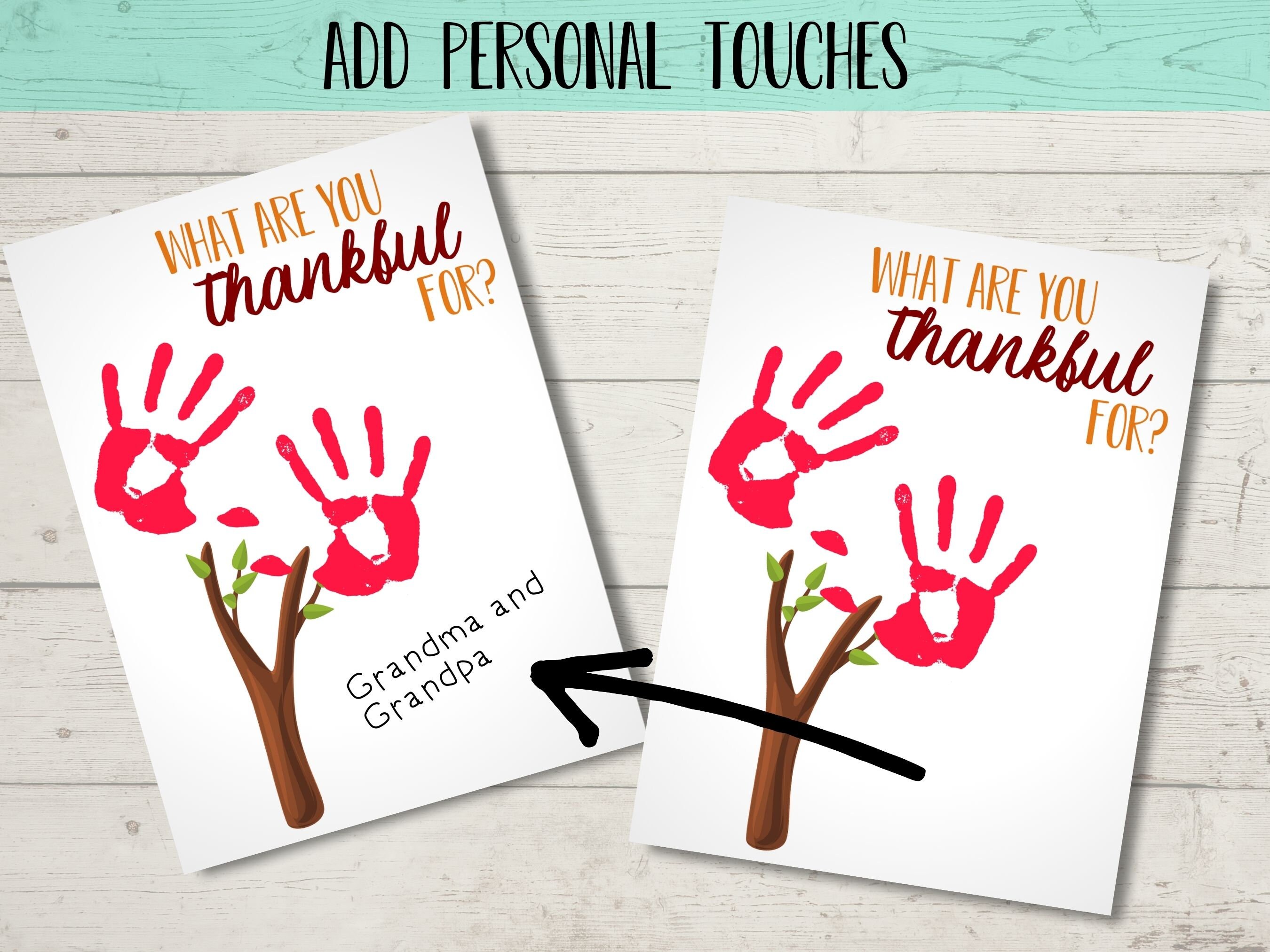 Thanksgiving Handprint Footprint Art Project Craft Bundle, Autumn Fall ...