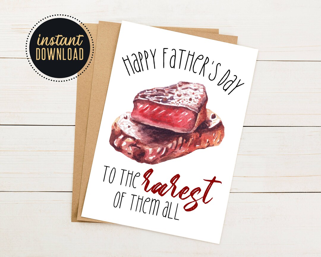Printable Father's Day Card, Rarest of Them All Funny Fathers Day Card ...