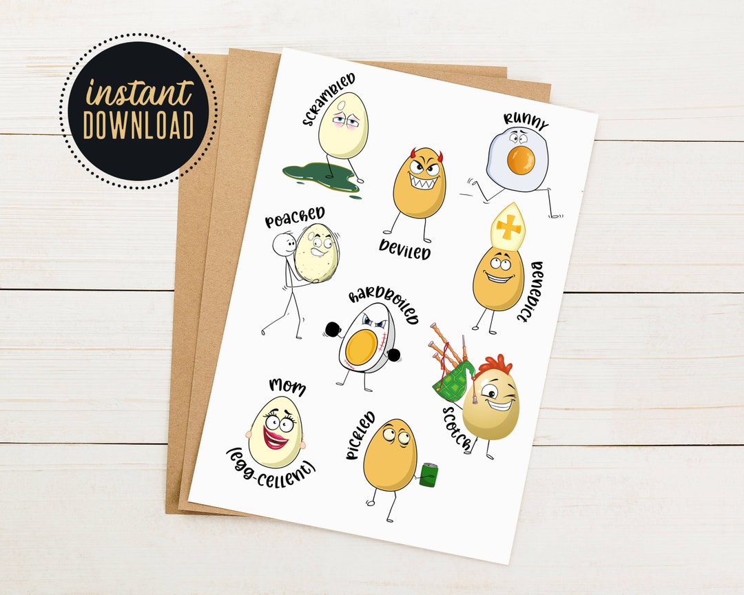Printable Funny Mother's Day Card, Mother's Day Egg Pun, Mother's Day ...