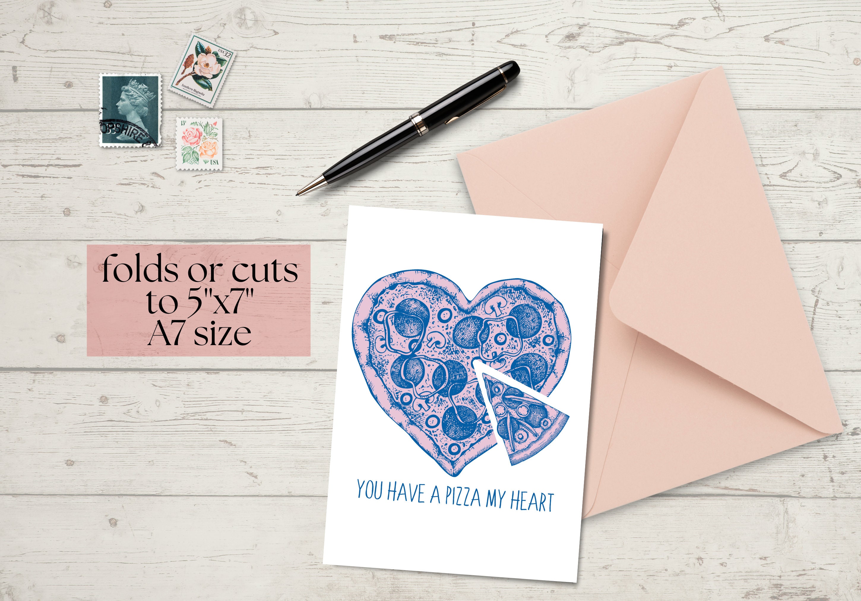 Printable Pizza Valentine's Day Card, DIGITAL DOWNLOAD, Funny ...