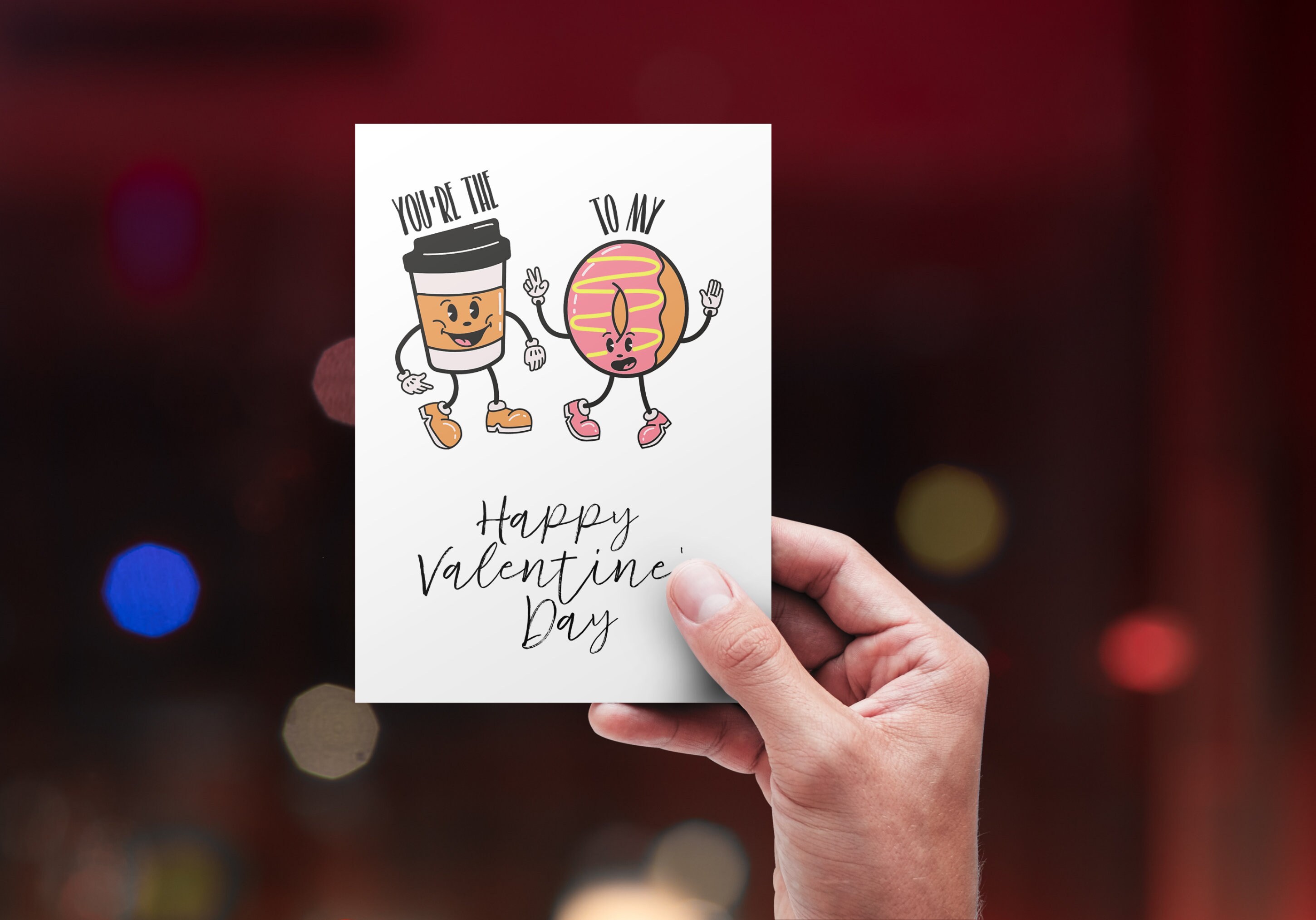 Printable You Are the Coffee to My Donut Valentine's Day Card, Funny ...