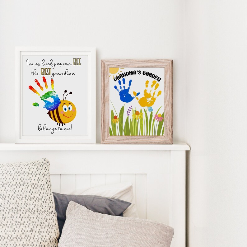 Toddler Grandma Handprint Footprint Art Project Craft Bundle, Printable ...