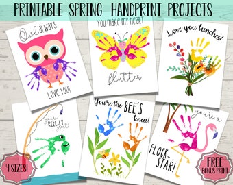 Toddler Insects Art Project Handprint Footprint Craft Bundle, Printable ...
