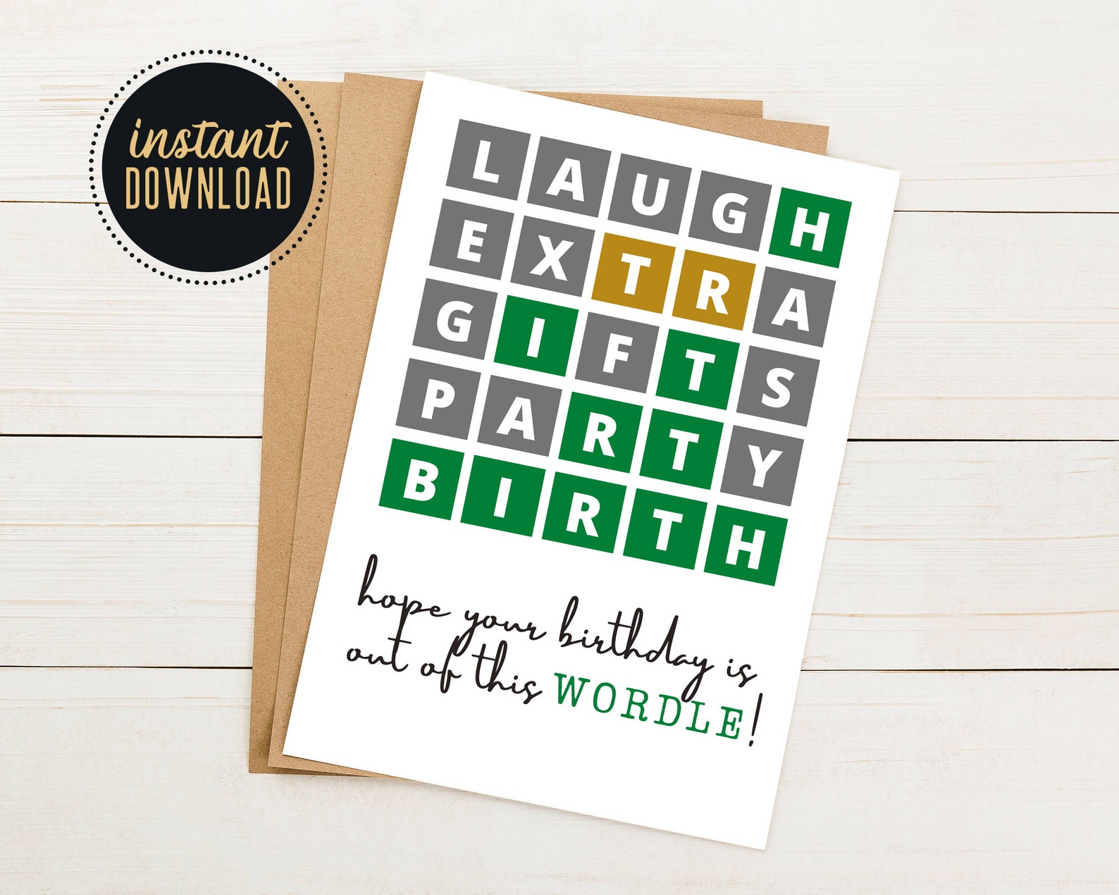 Out of This Wordle Funny Birthday Day Card, Printable Wordle Birthday ...
