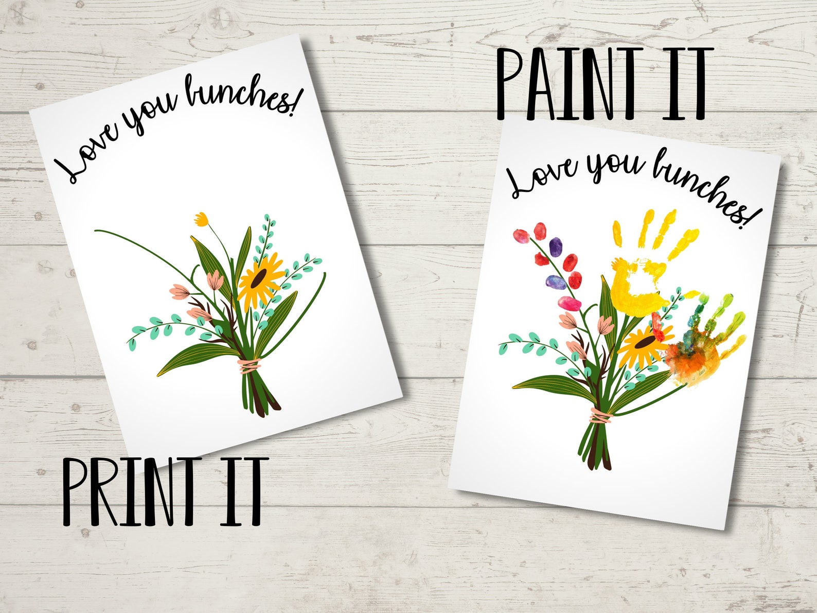Toddler Spring Art Project Handprint Footprint Craft Bundle, Printable ...