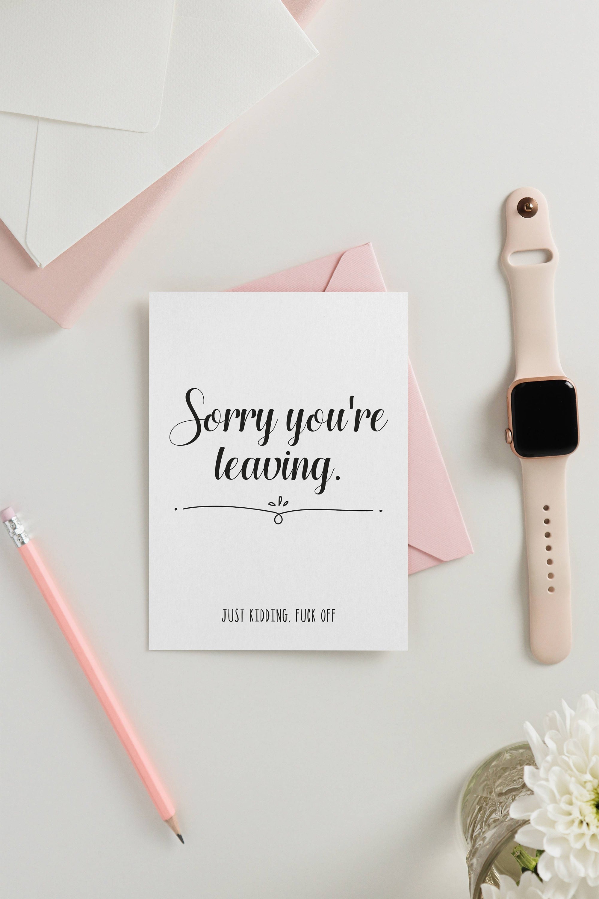 Printable F You Card for Co-worker, Funny 5x7 Greeting Card, Offensive ...